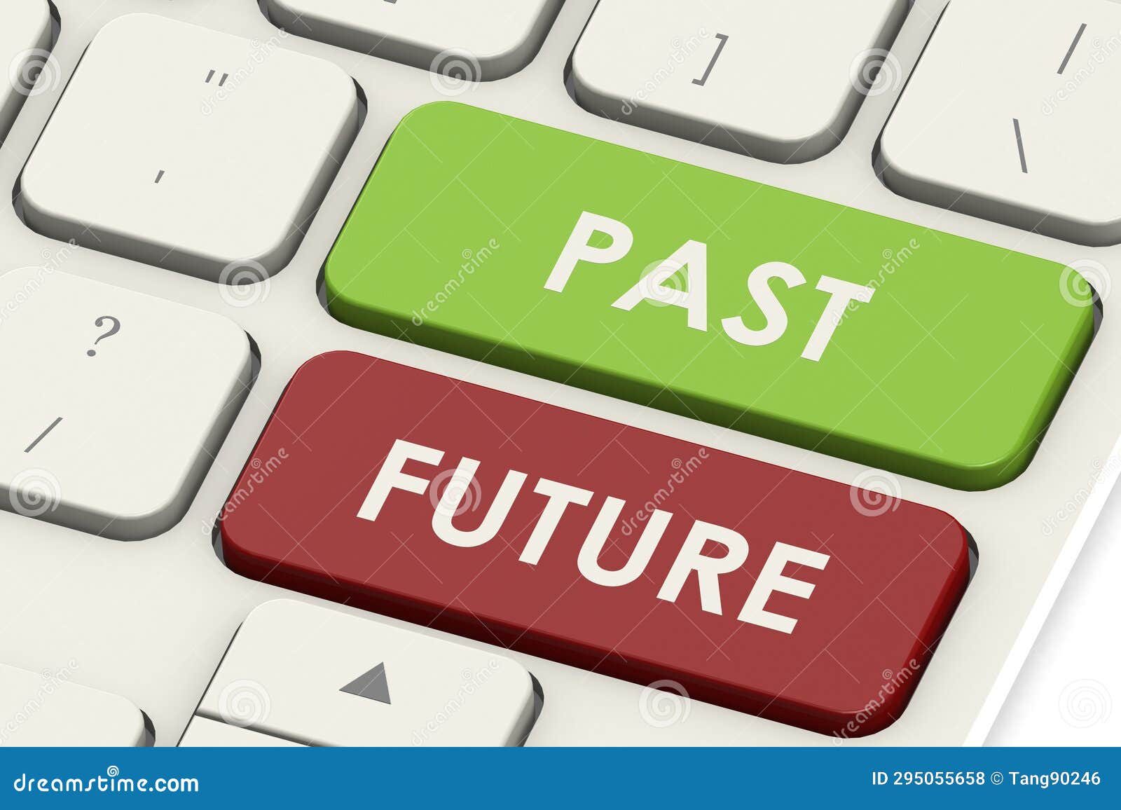 Past and Future Word on White Keyboard Stock Illustration ...