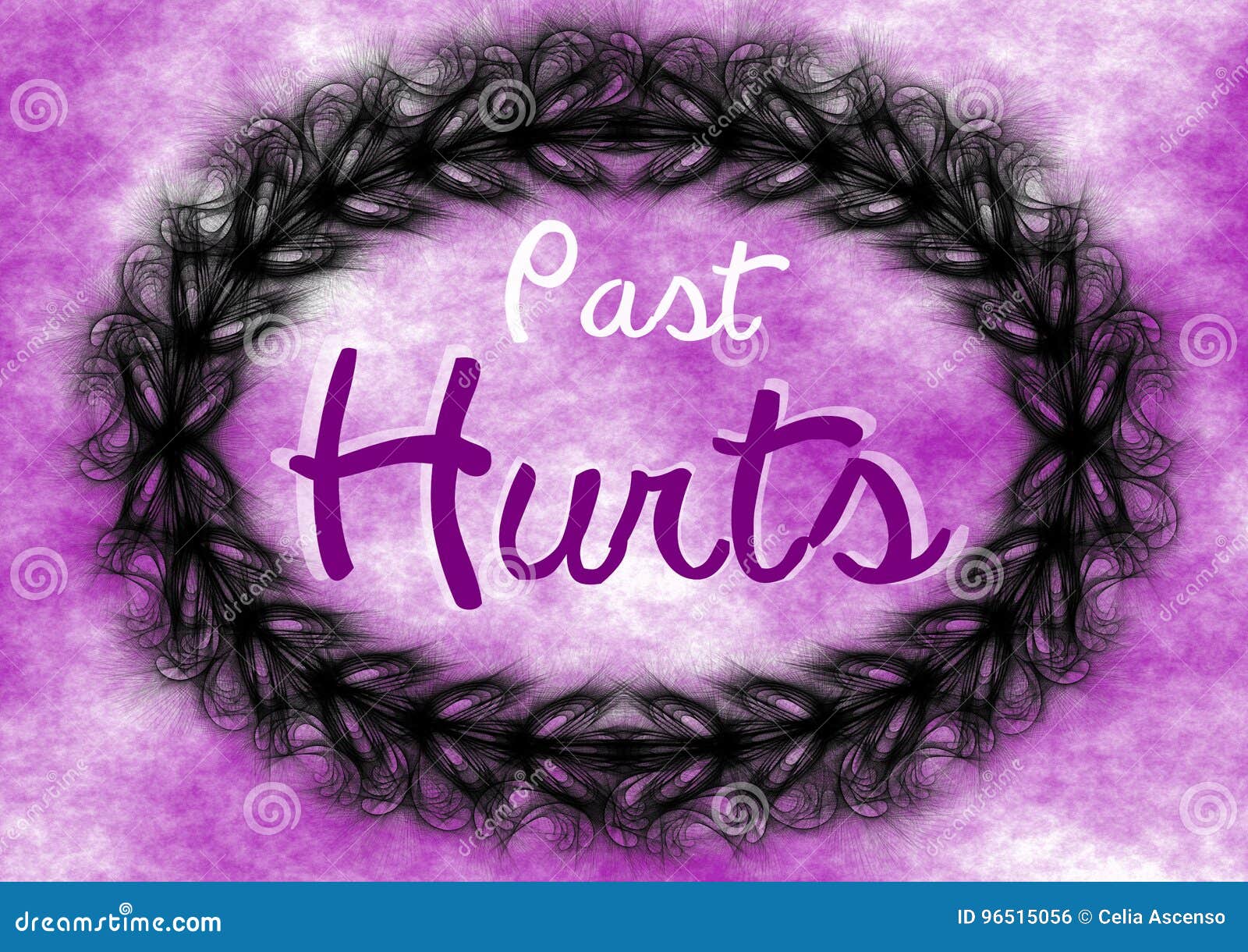 Past Hurts Sign Poster Spikes Frame Royalty-Free Stock Image ...