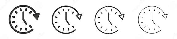 Past Icon Vector Set on White Background Stock Vector - Illustration of ...