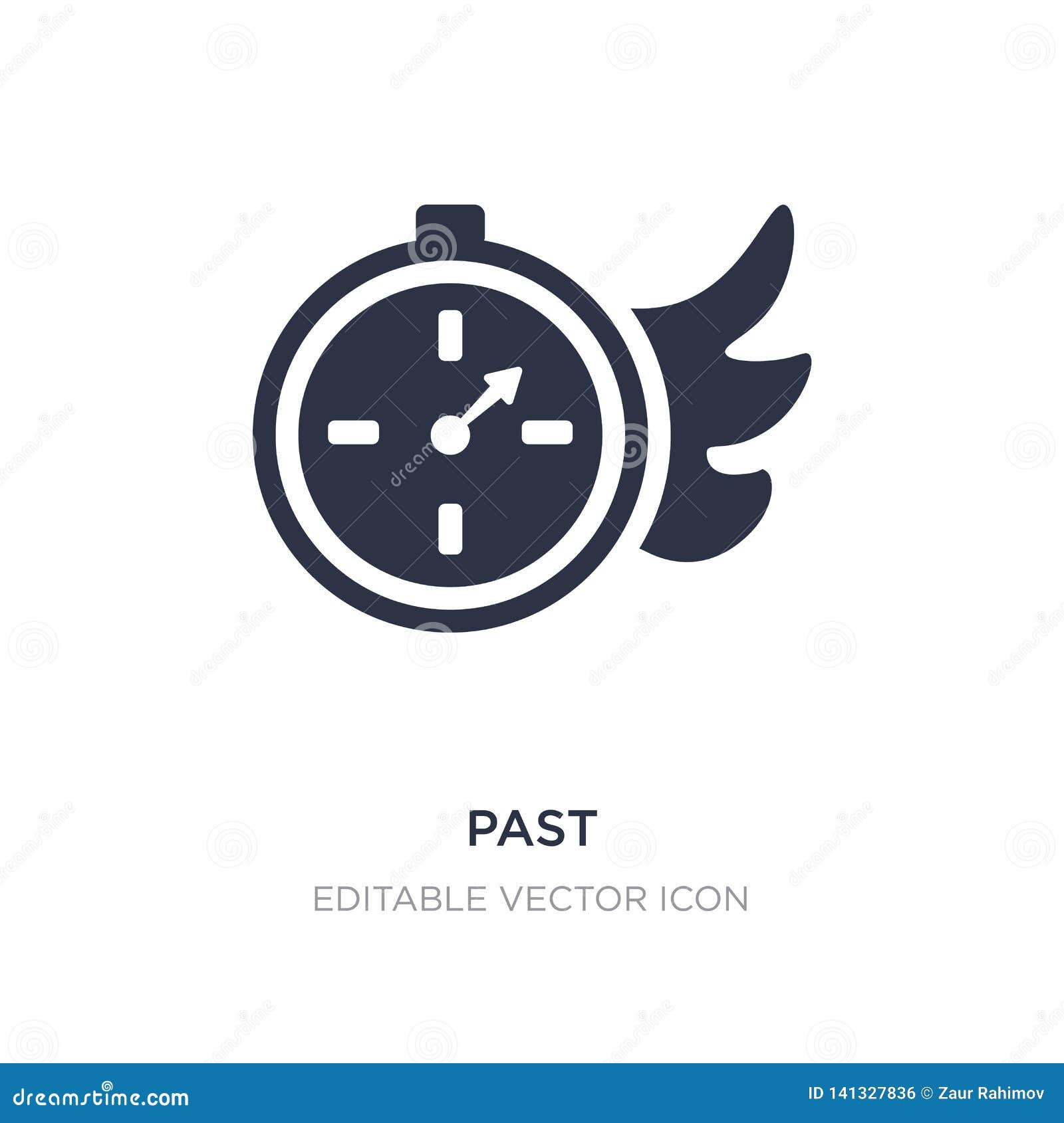 Past Icon on White Background. Simple Element Illustration from UI ...