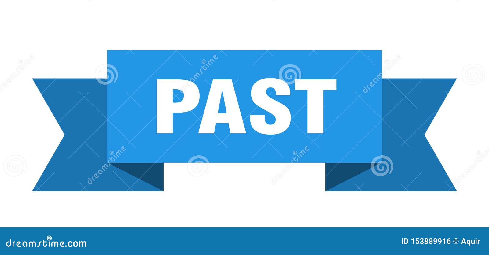 Past ribbon. stock vector. Illustration of paper, vector - 153889916