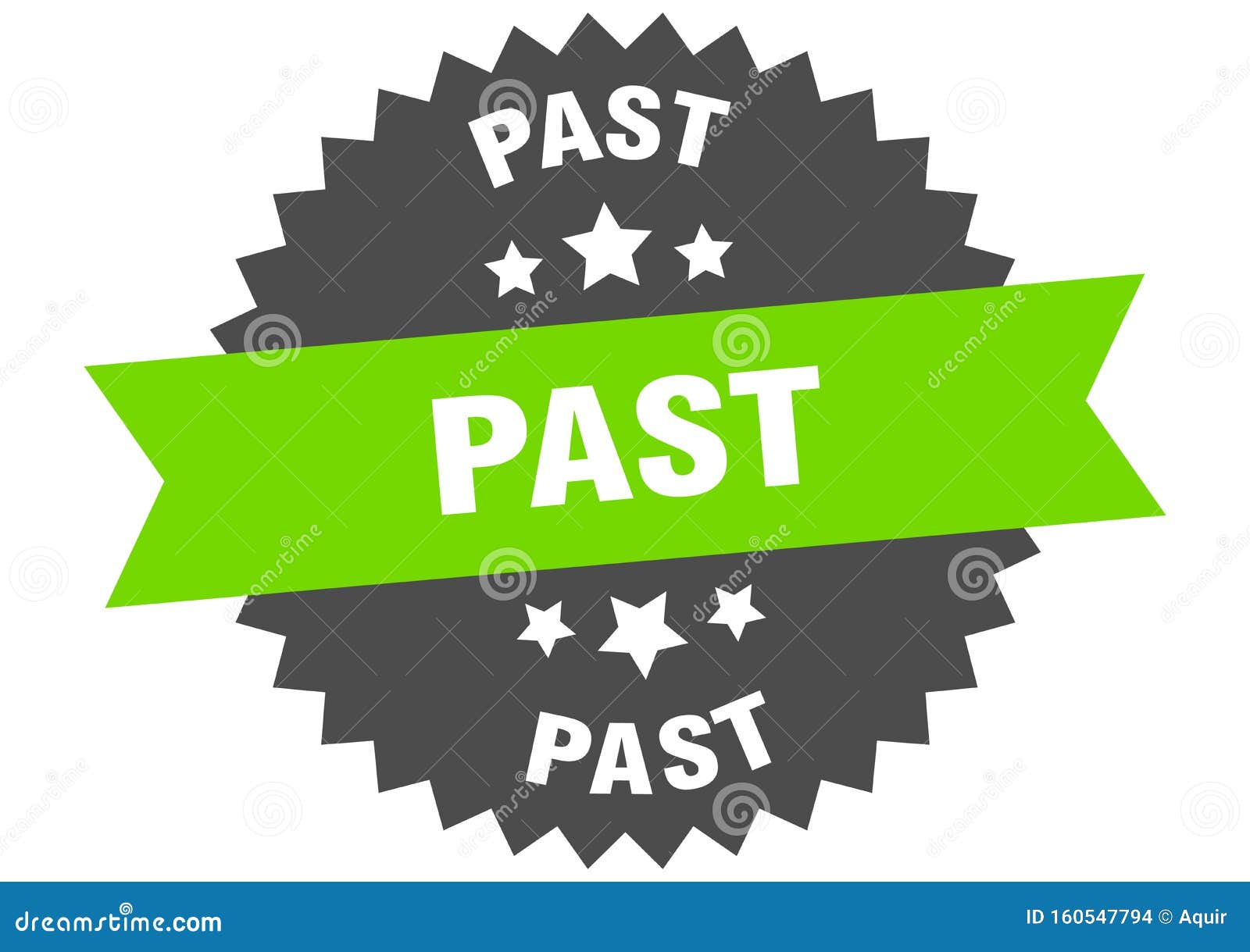 Past stock vector. Illustration of grey, stamp, button - 160547794