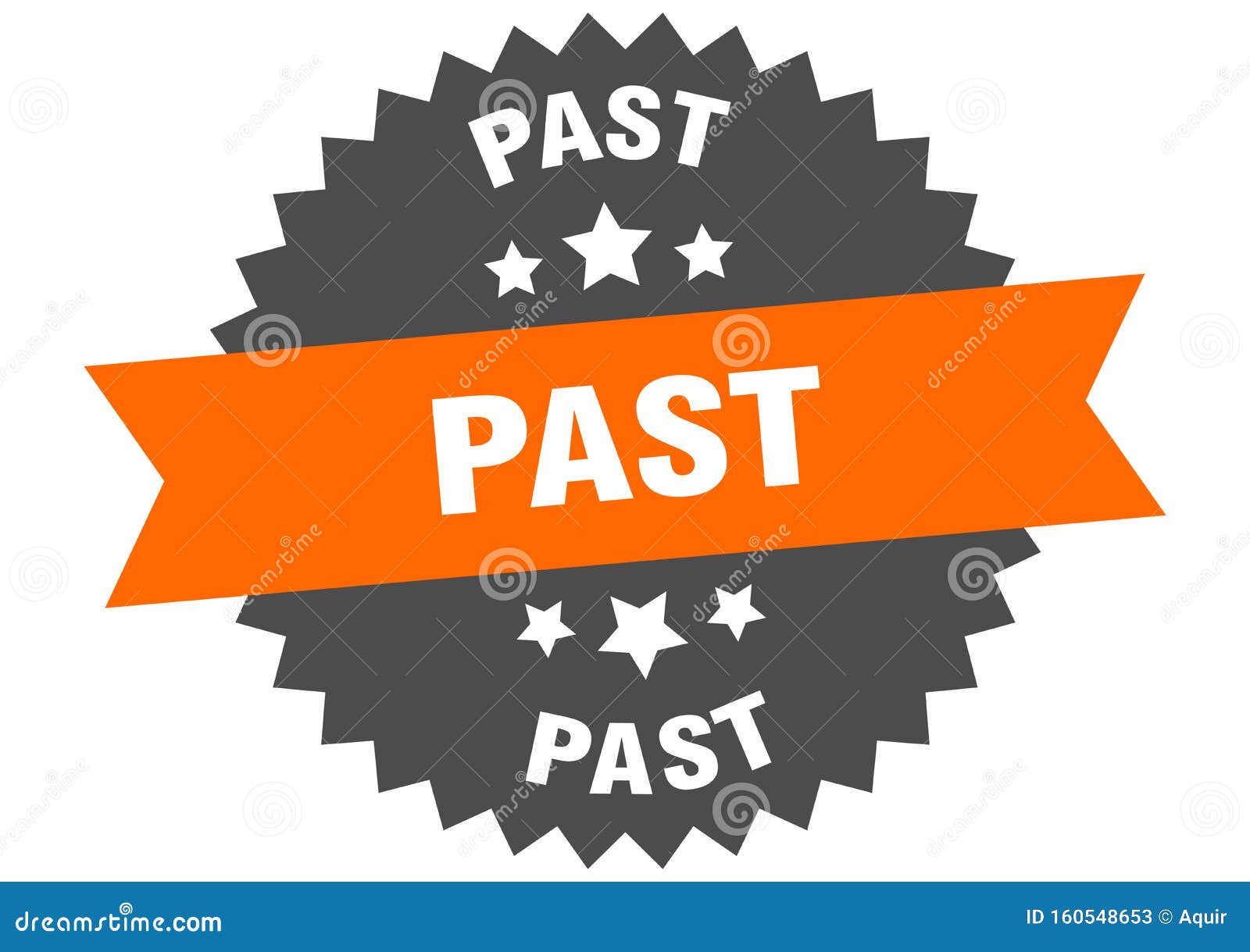 Past stock vector. Illustration of white, banner, insignia - 160548653