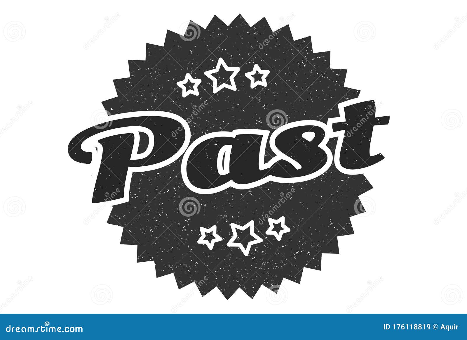 Past Sign. Past Vintage Retro Label Stock Vector - Illustration of ...