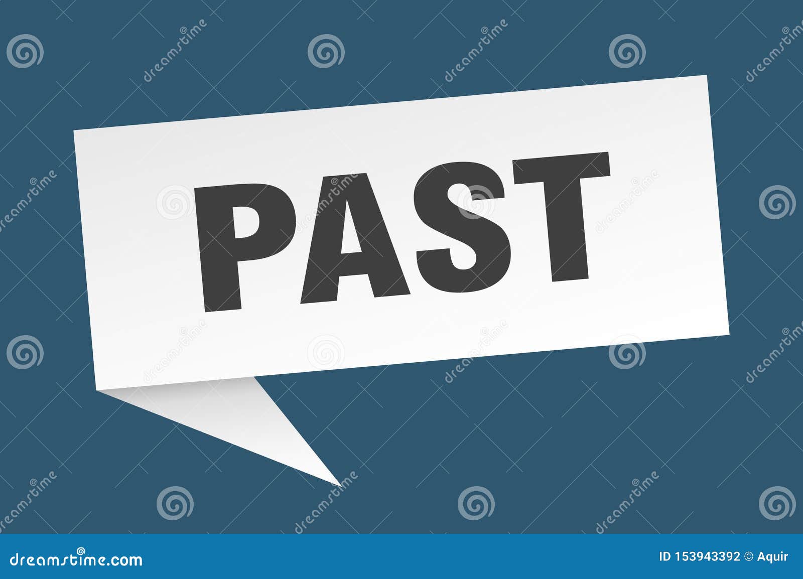 Past speech bubble. stock vector. Illustration of vignette - 153943392