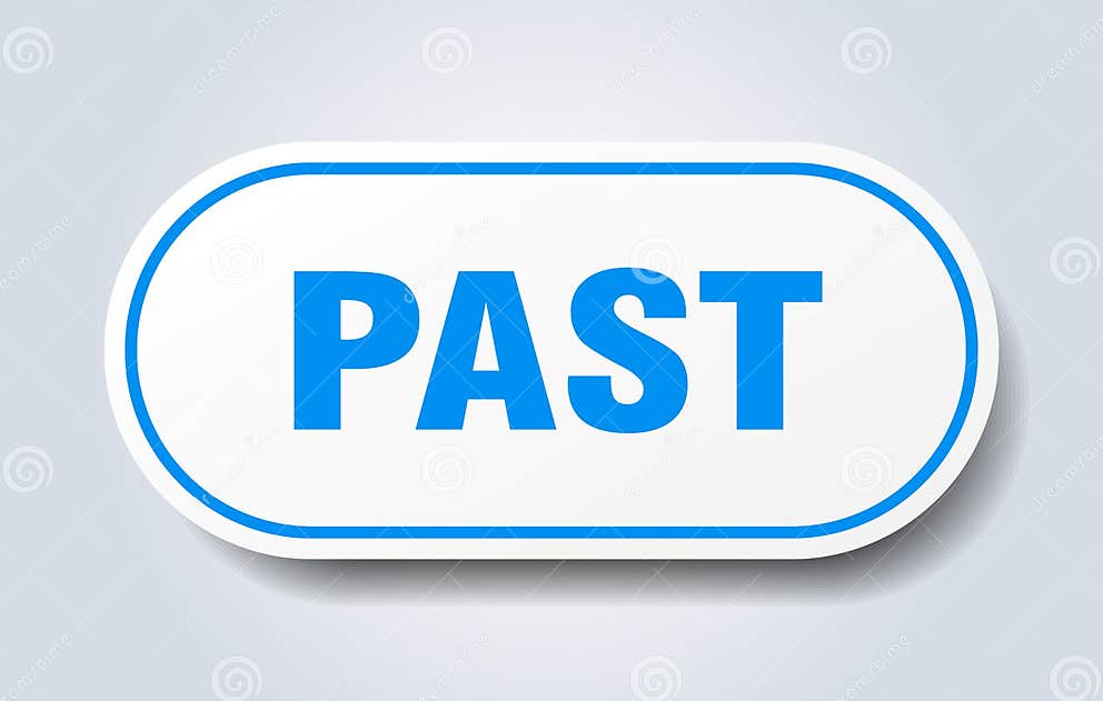Past sticker. stock vector. Illustration of background - 158773486