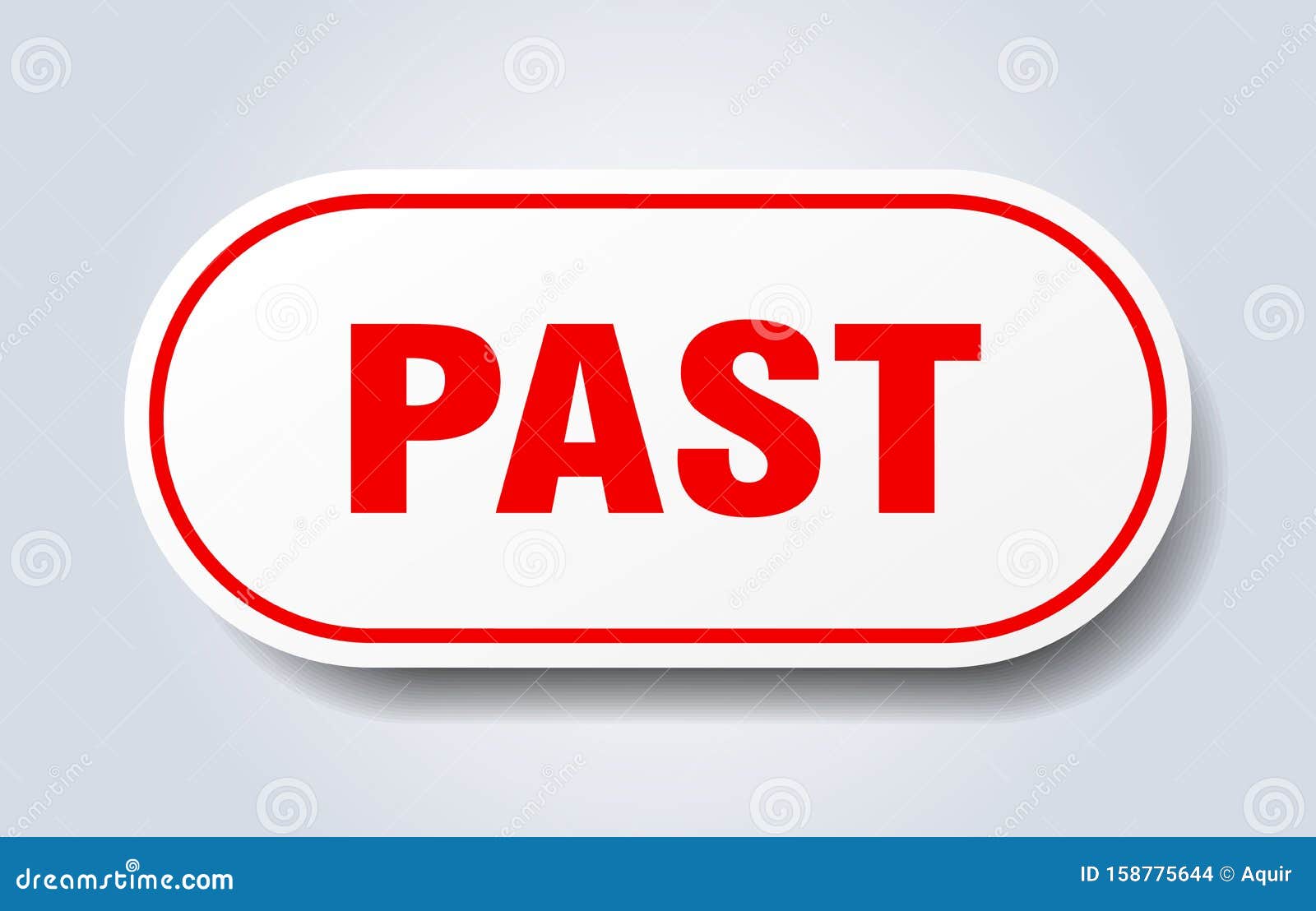 Past sticker. stock vector. Illustration of seal, rounded - 158775644