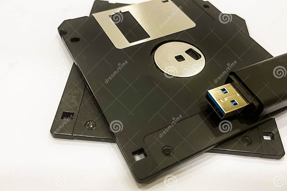 From Past To Present. the Evolution of Data Storage Stock Image - Image ...