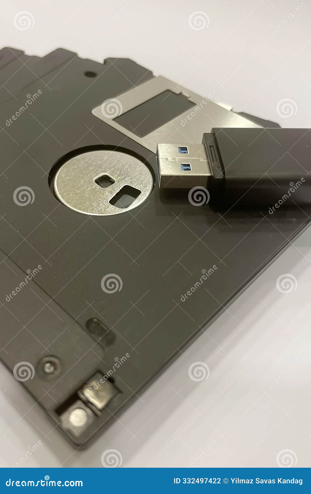 From Past To Present. the Evolution of Data Storage Stock Photo - Image ...