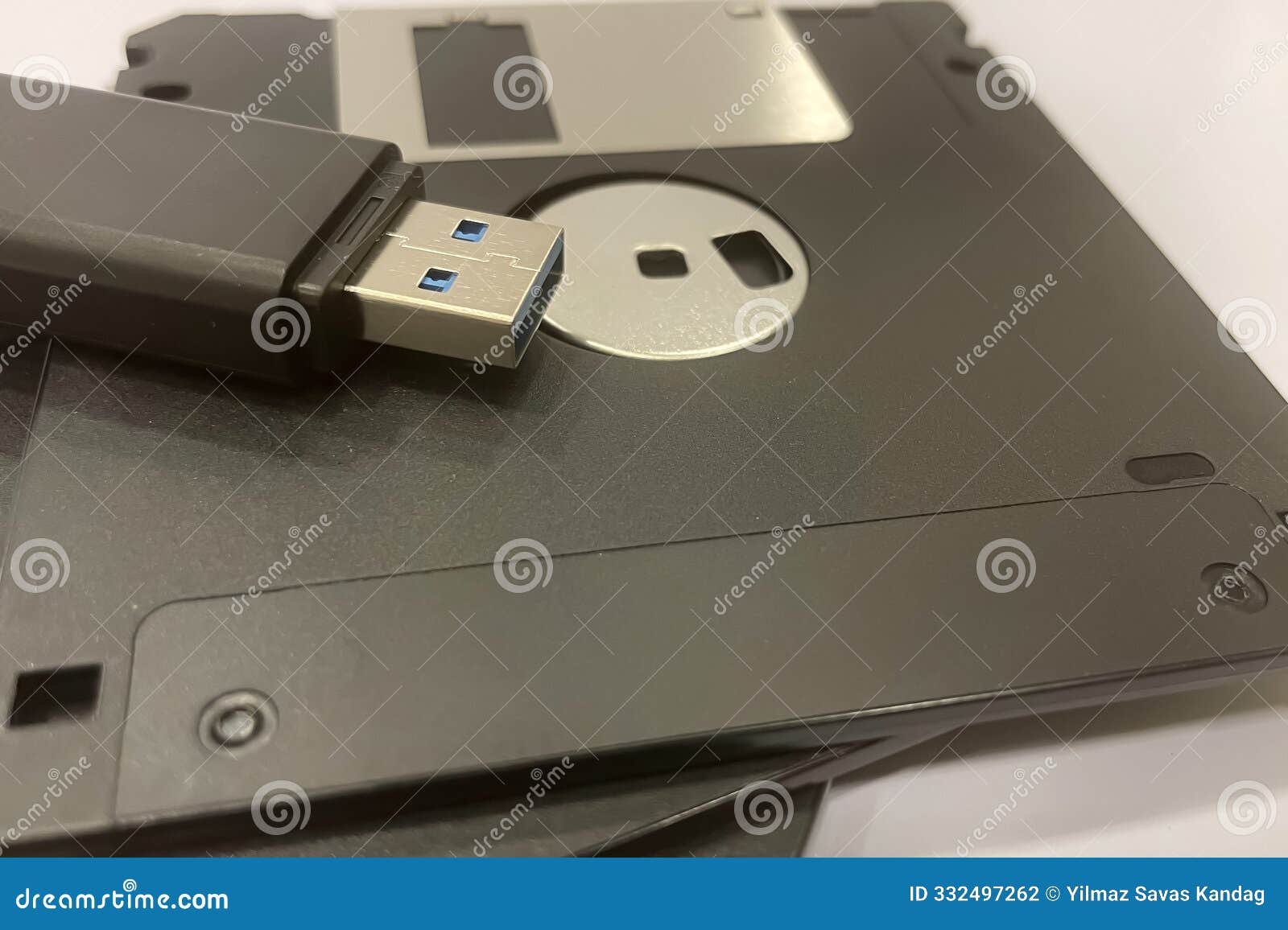 From Past To Present. the Evolution of Data Storage Stock Photo - Image ...