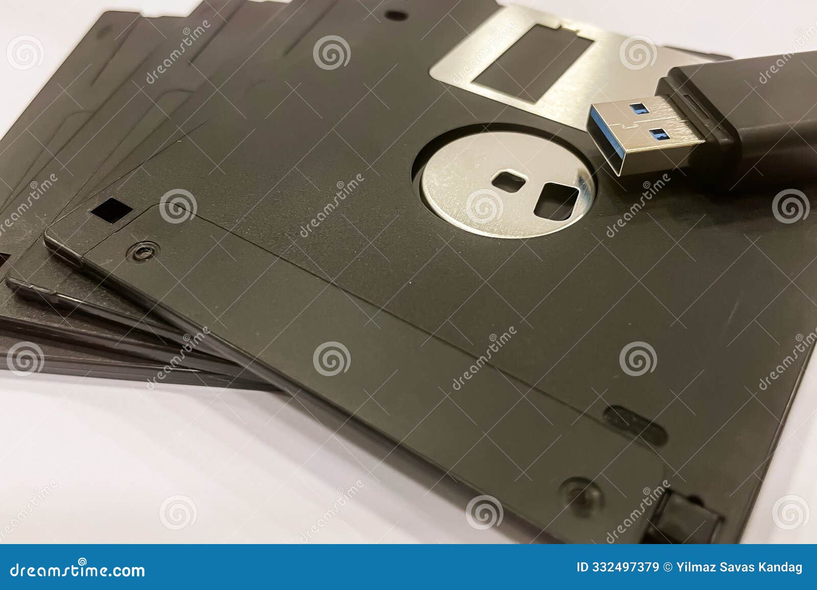 From Past To Present. the Evolution of Data Storage Stock Image - Image ...