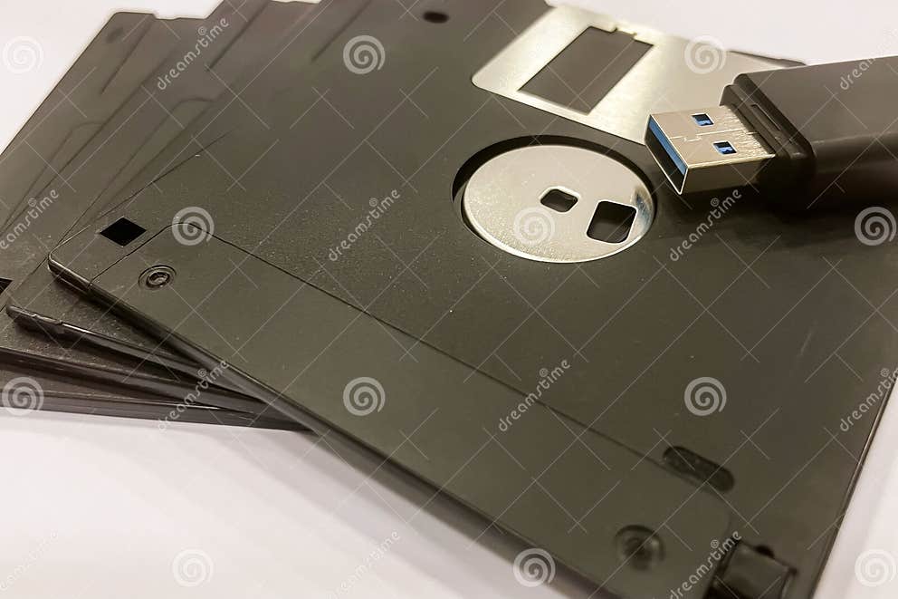 From Past To Present. the Evolution of Data Storage Stock Image - Image ...