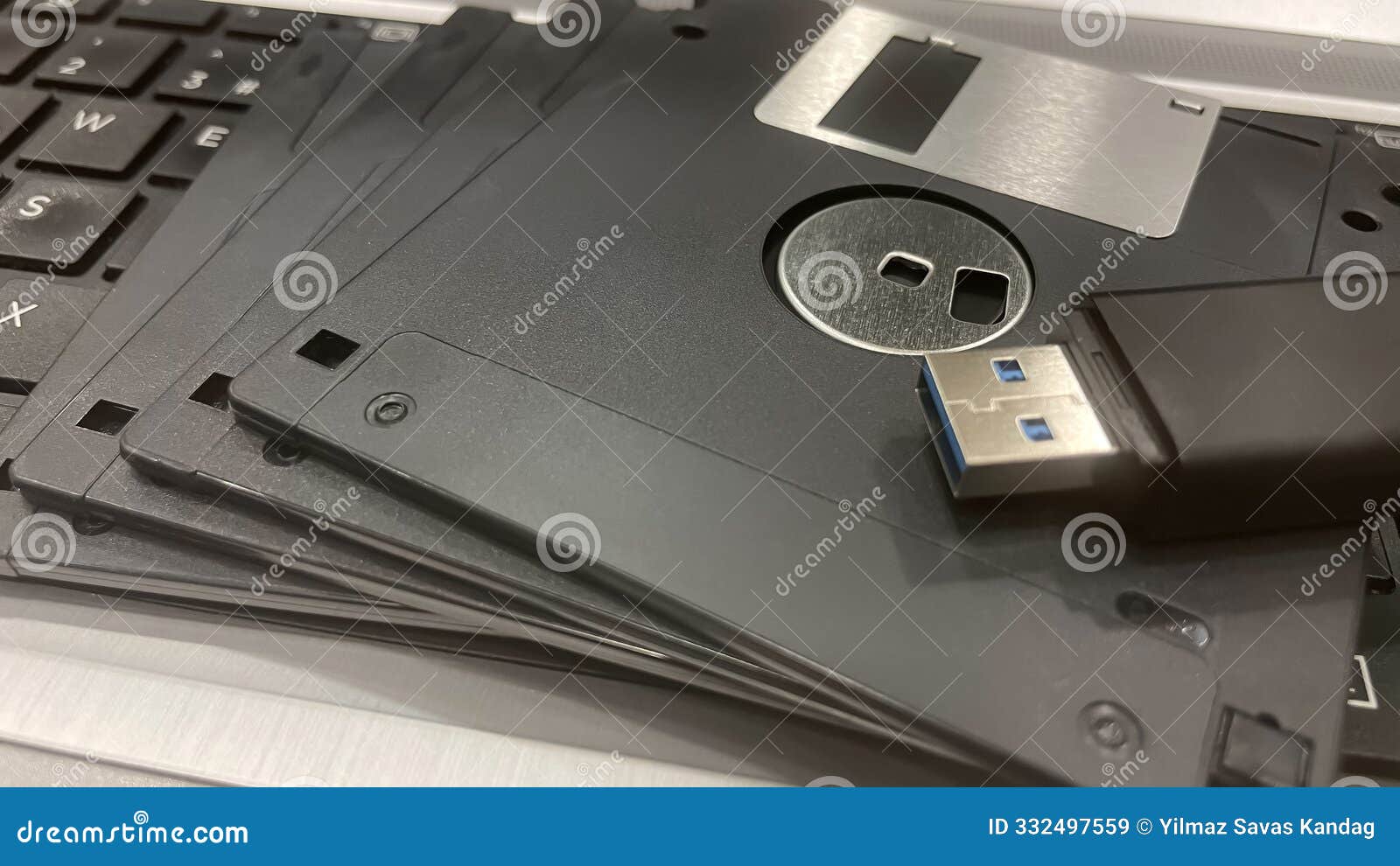 From Past To Present. the Evolution of Data Storage Stock Image - Image ...