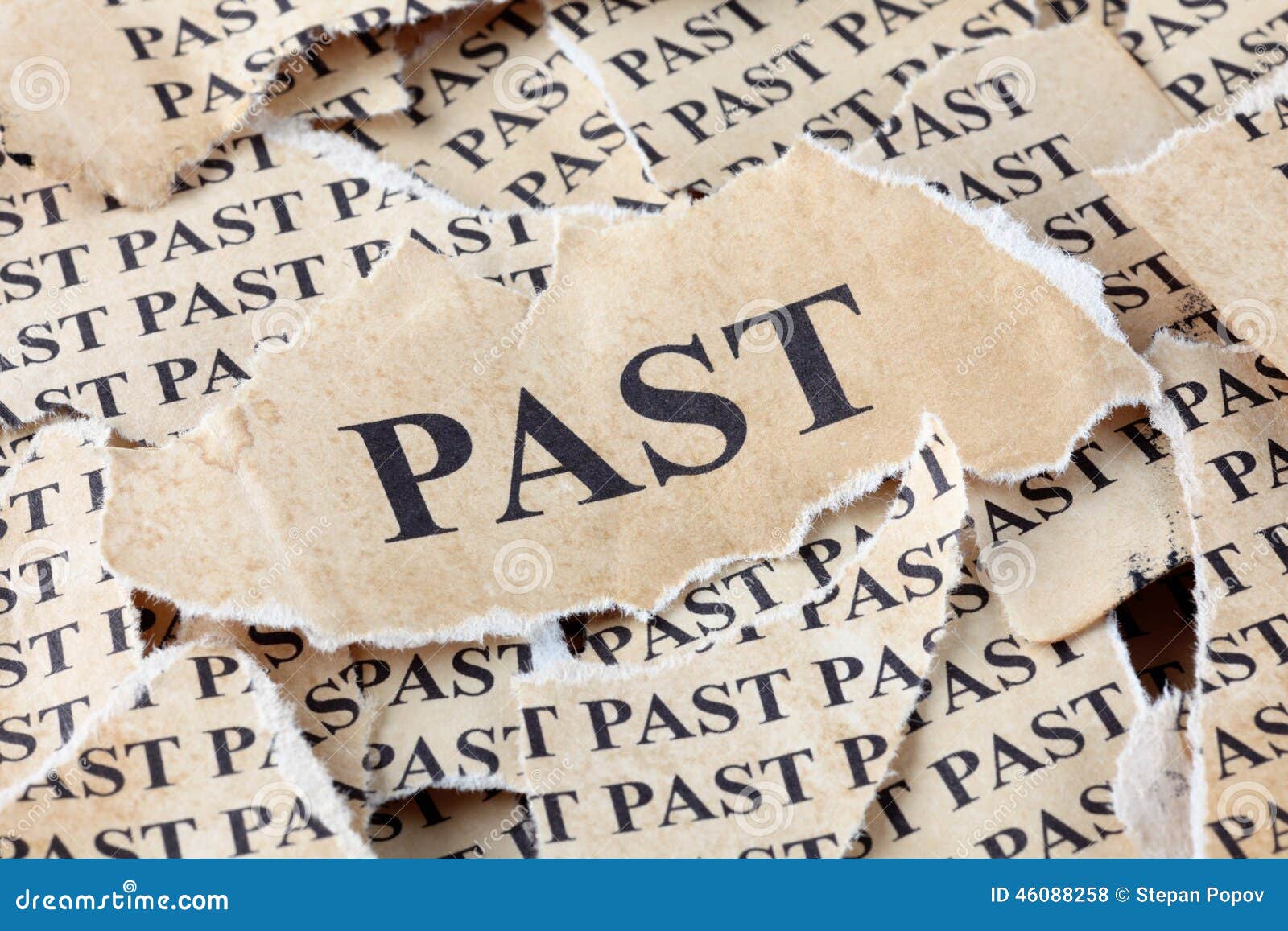 Past stock photo. Image of studio, close, word, shredded - 46088258