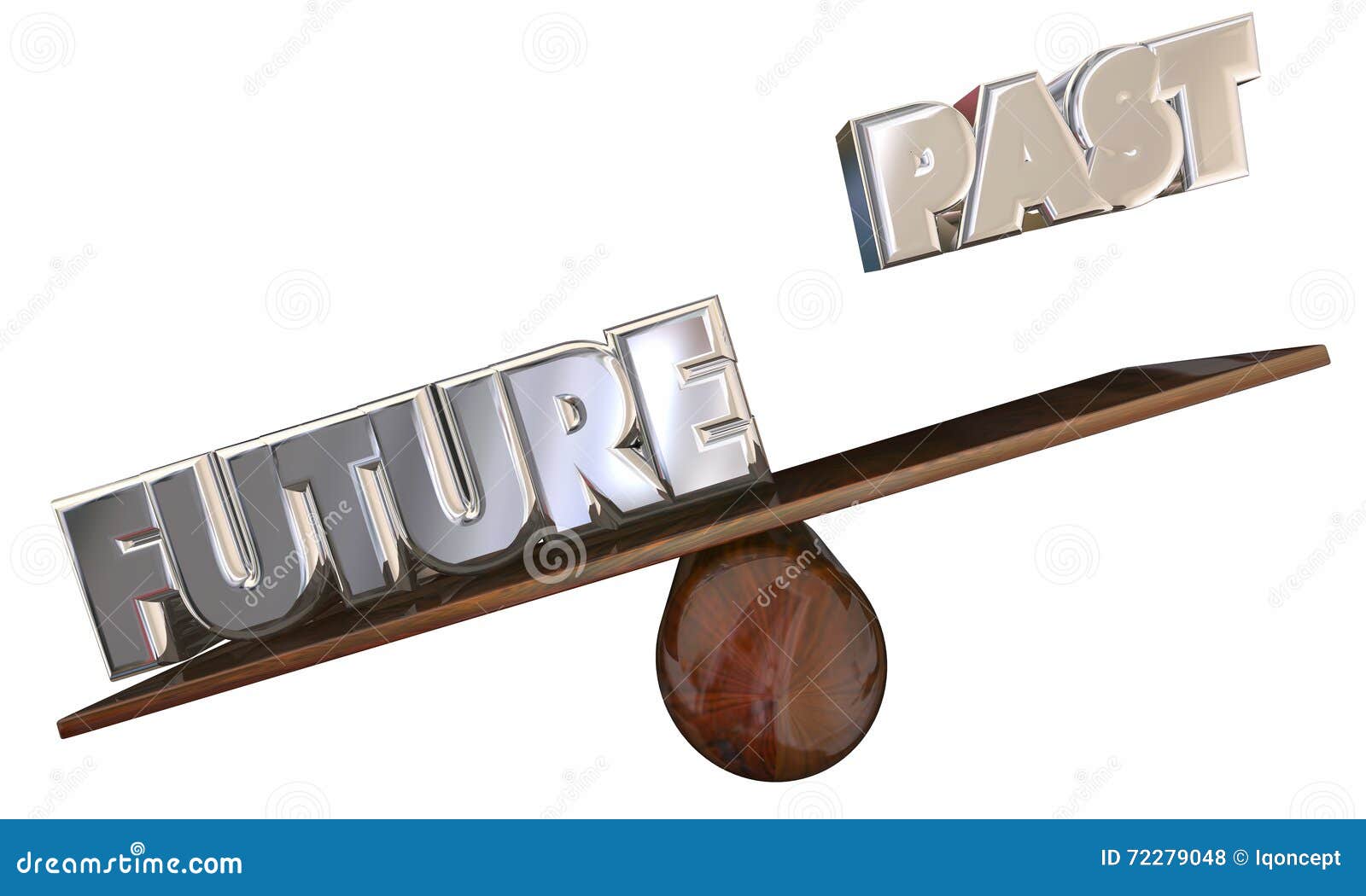 Past Vs Future See Saw Progress Forward Innovation Stock Illustration ...