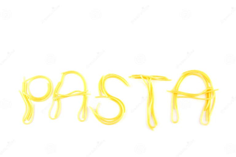 Pasta stock image. Image of pasta, writing, word, spaghetti - 17066211