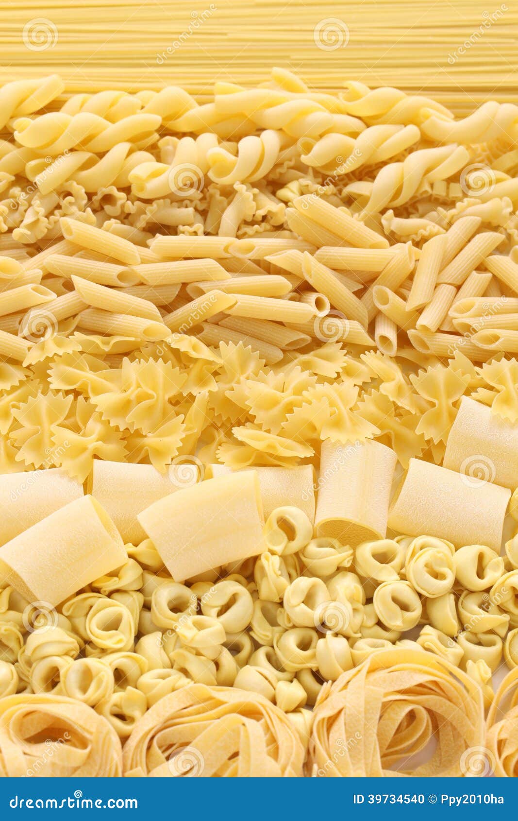 Pasta assortment stock photo. Image of carbohydrate, linguine - 39734540