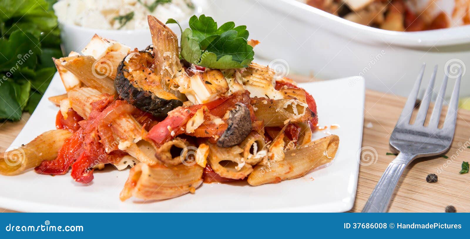 Pasta Bake stock photo. Image of vegetarian, parmesan - 37686008