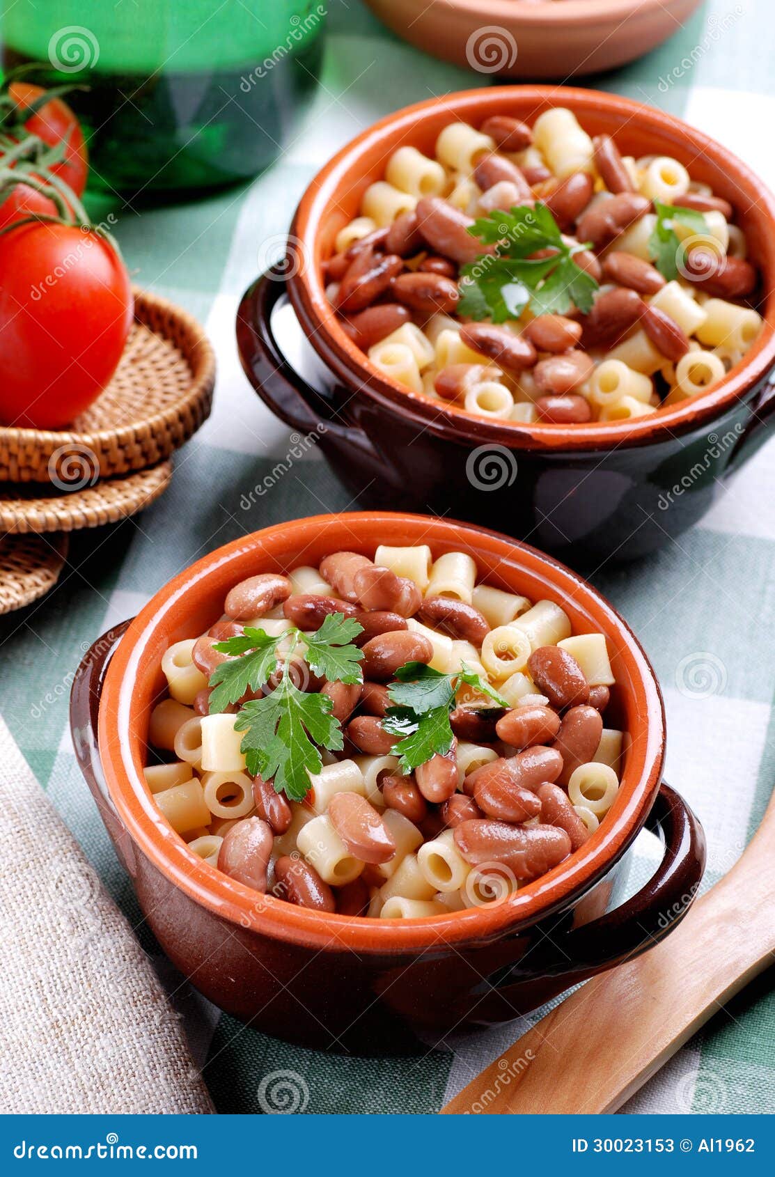Pasta and beans stock image. Image of gourmet, healthy - 30023153