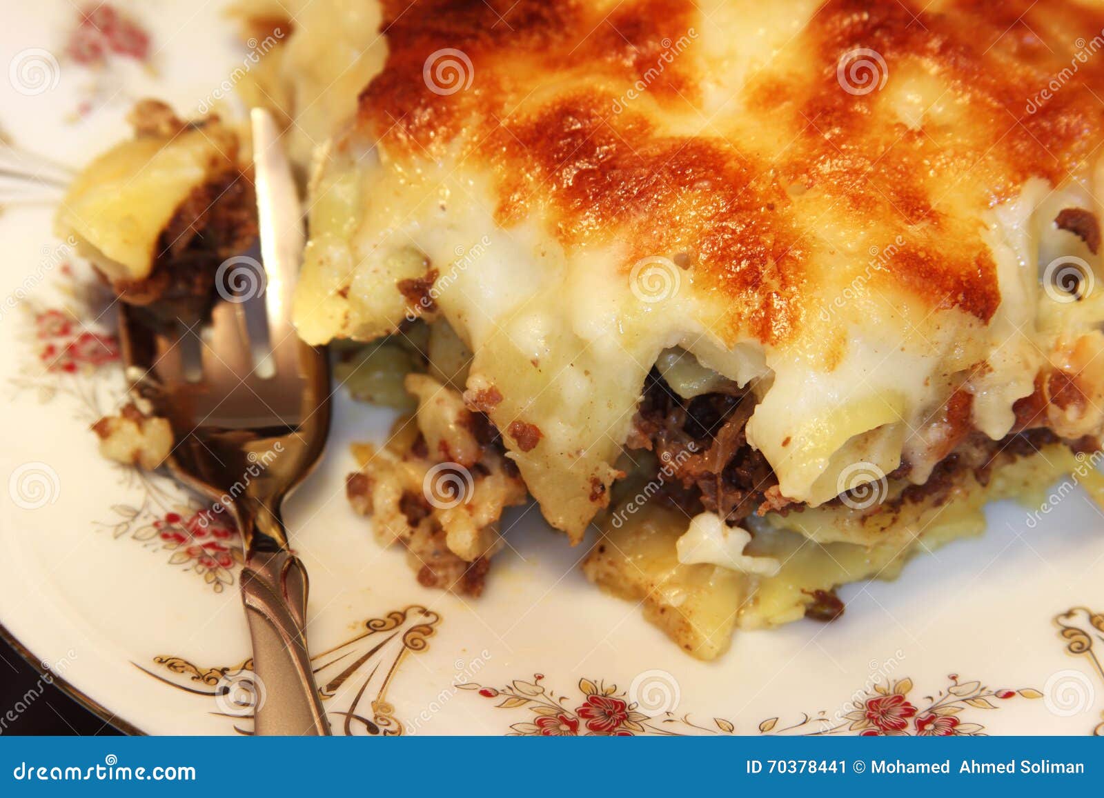 Pasta with Bechamel Sauce or Casserole Stock Image - Image of dinner ...