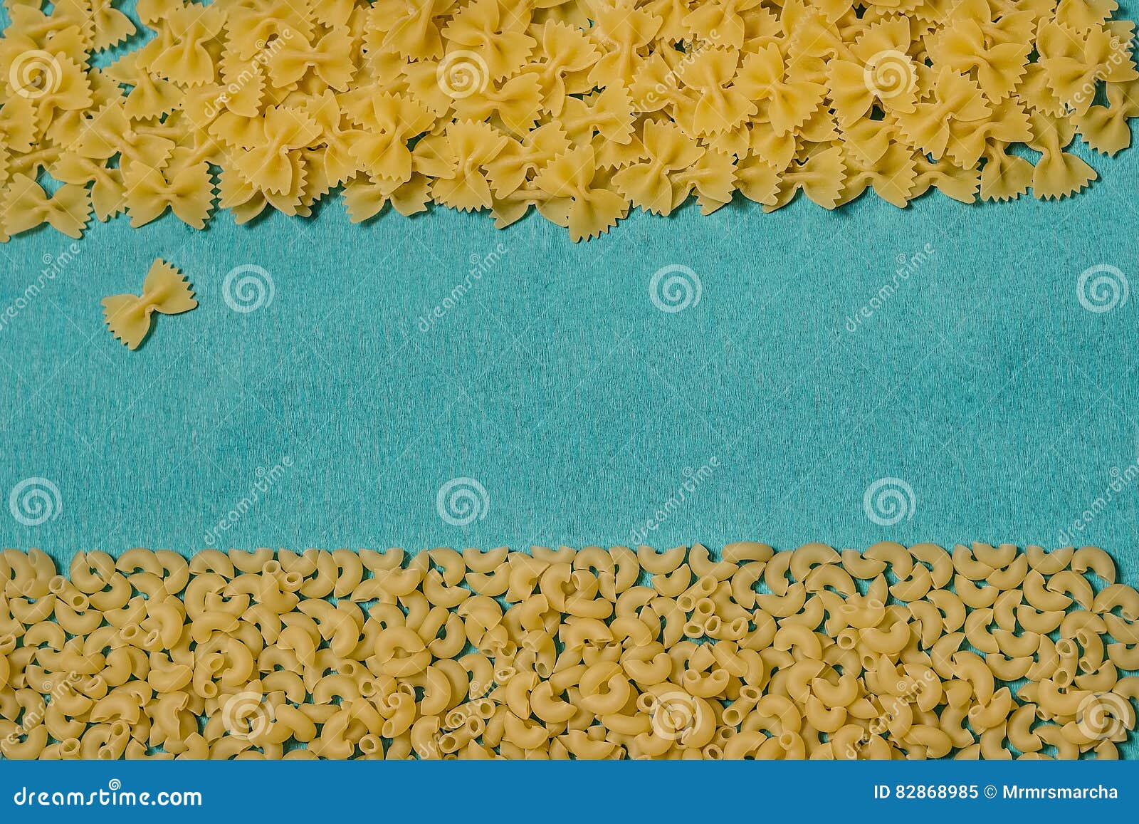 Pasta on a Blue Background. Stock Image - Image of pasta, funny: 82868985