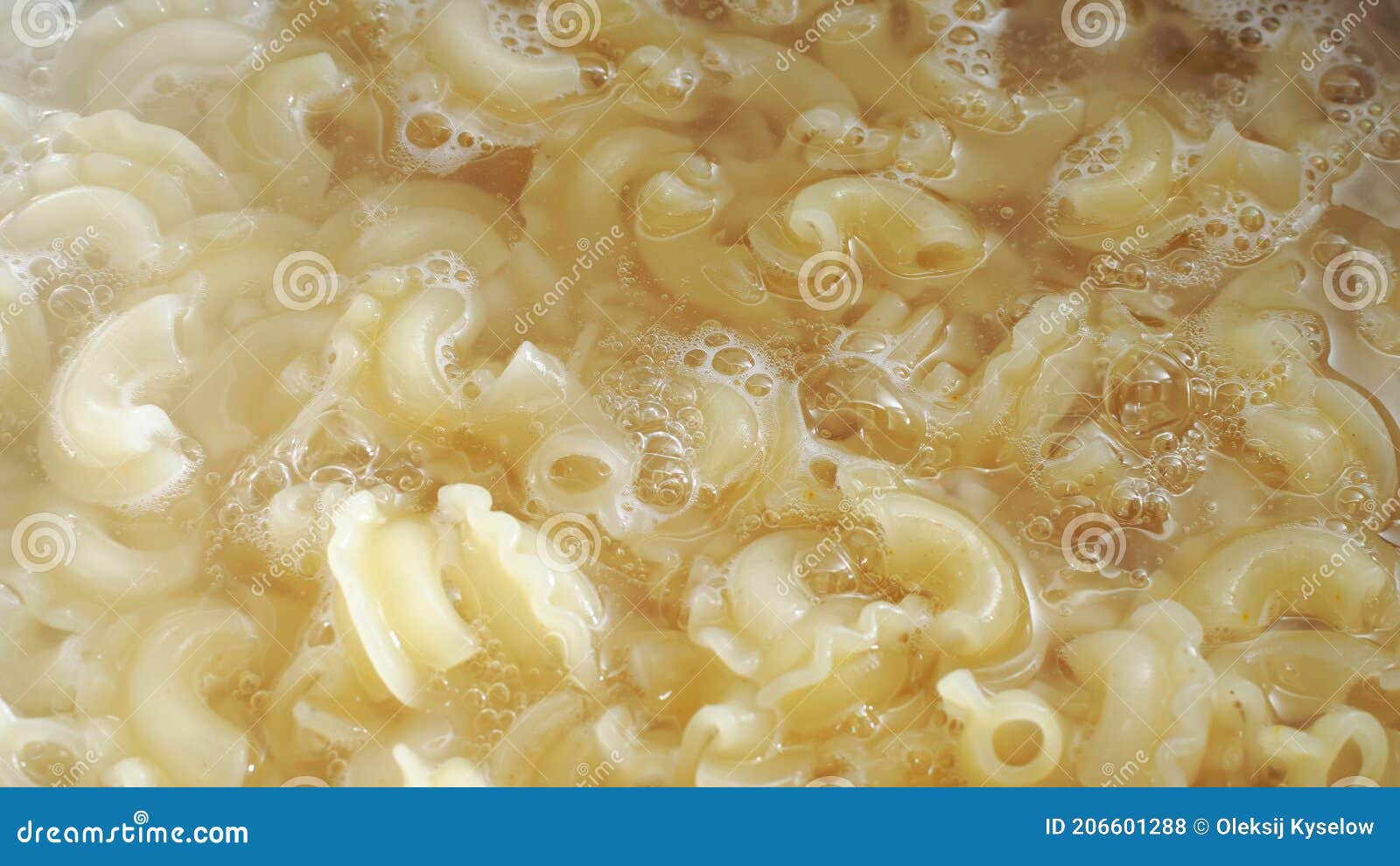Pasta is Boiled in a Saucepan Top View Stock Photo - Image of closeup ...
