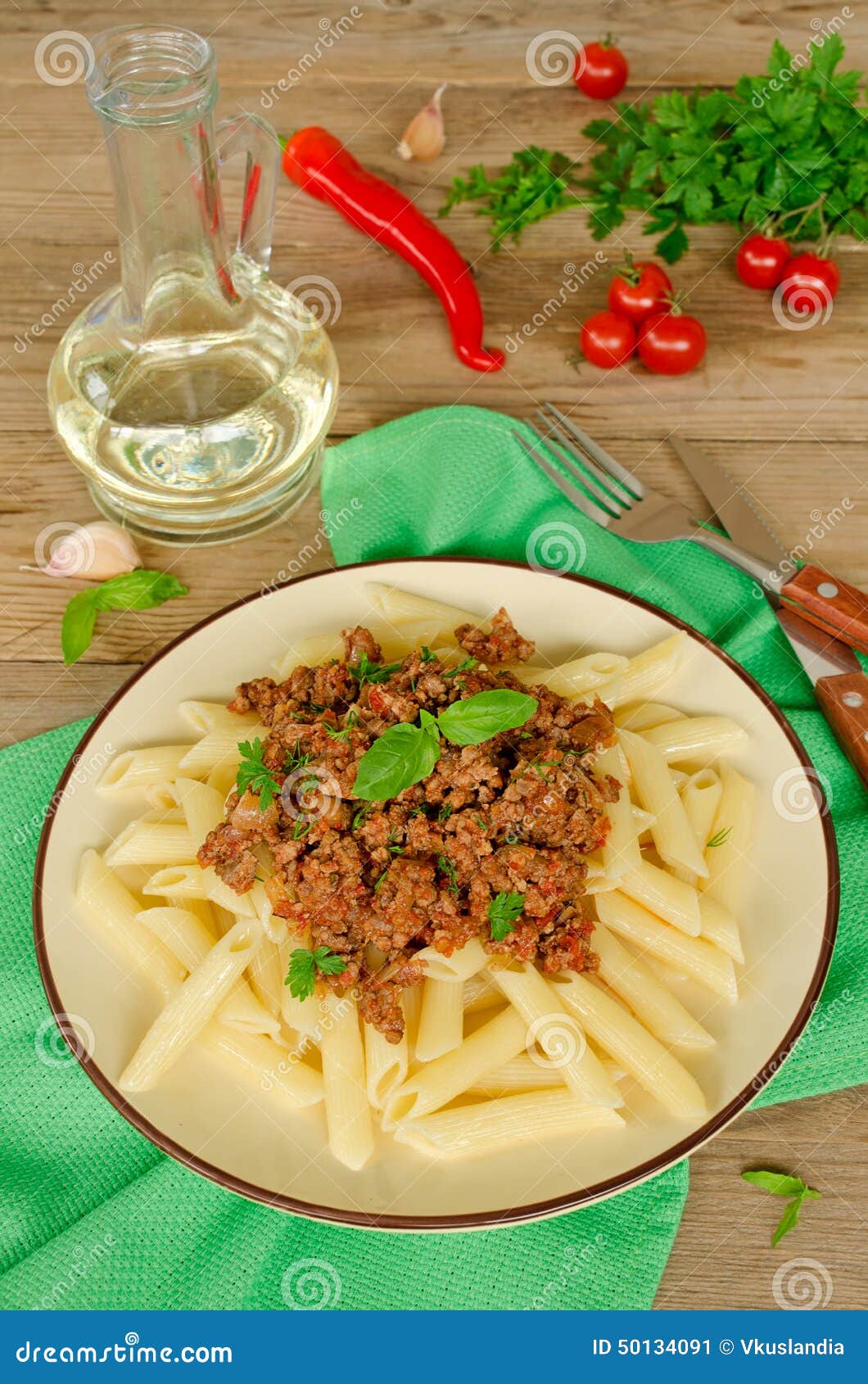 Pasta with Bolognese Ragout Stock Image - Image of gourmet, fork: 50134091