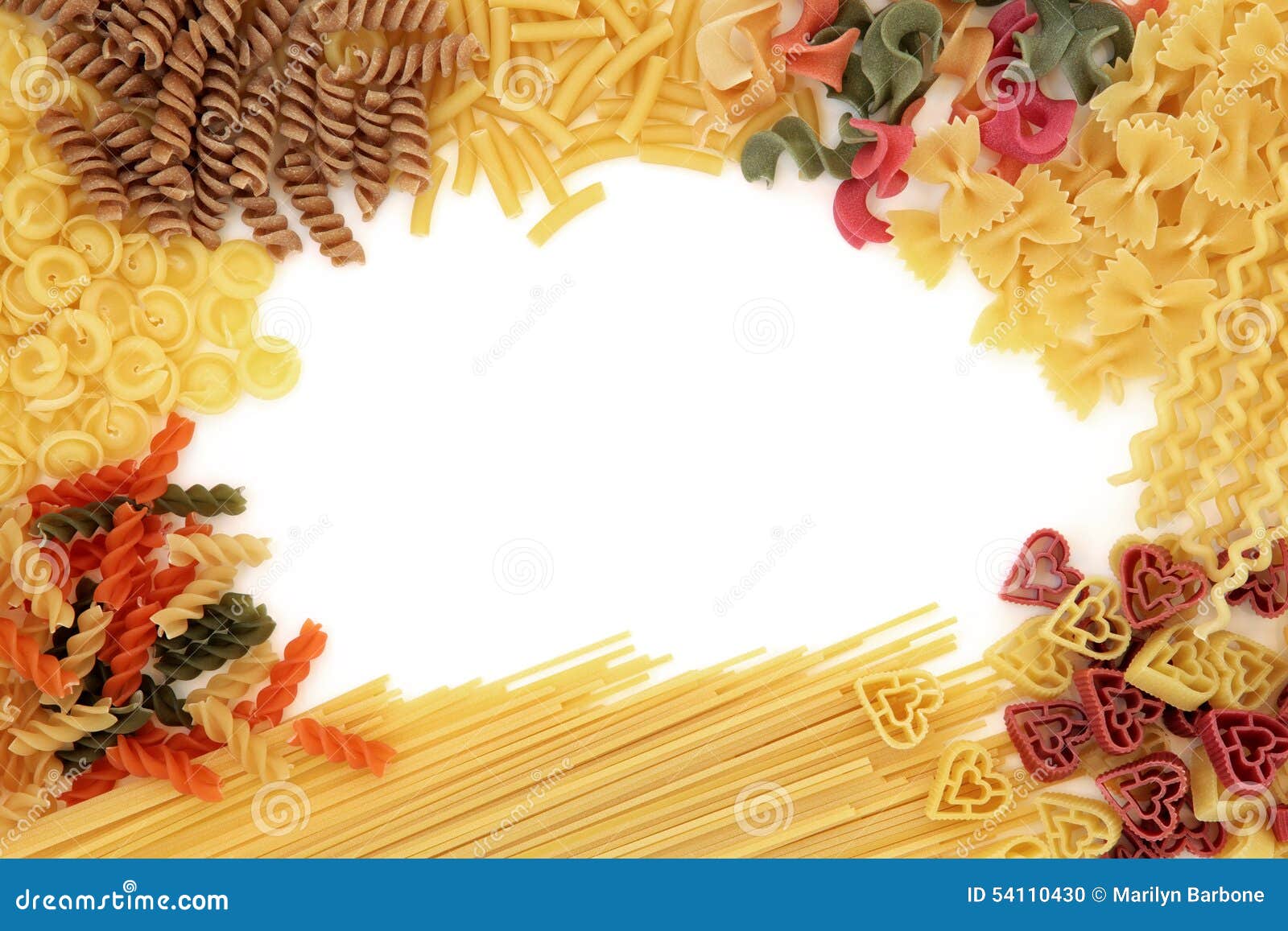 Pasta Border stock photo. Image of design, penne, diet - 54110430