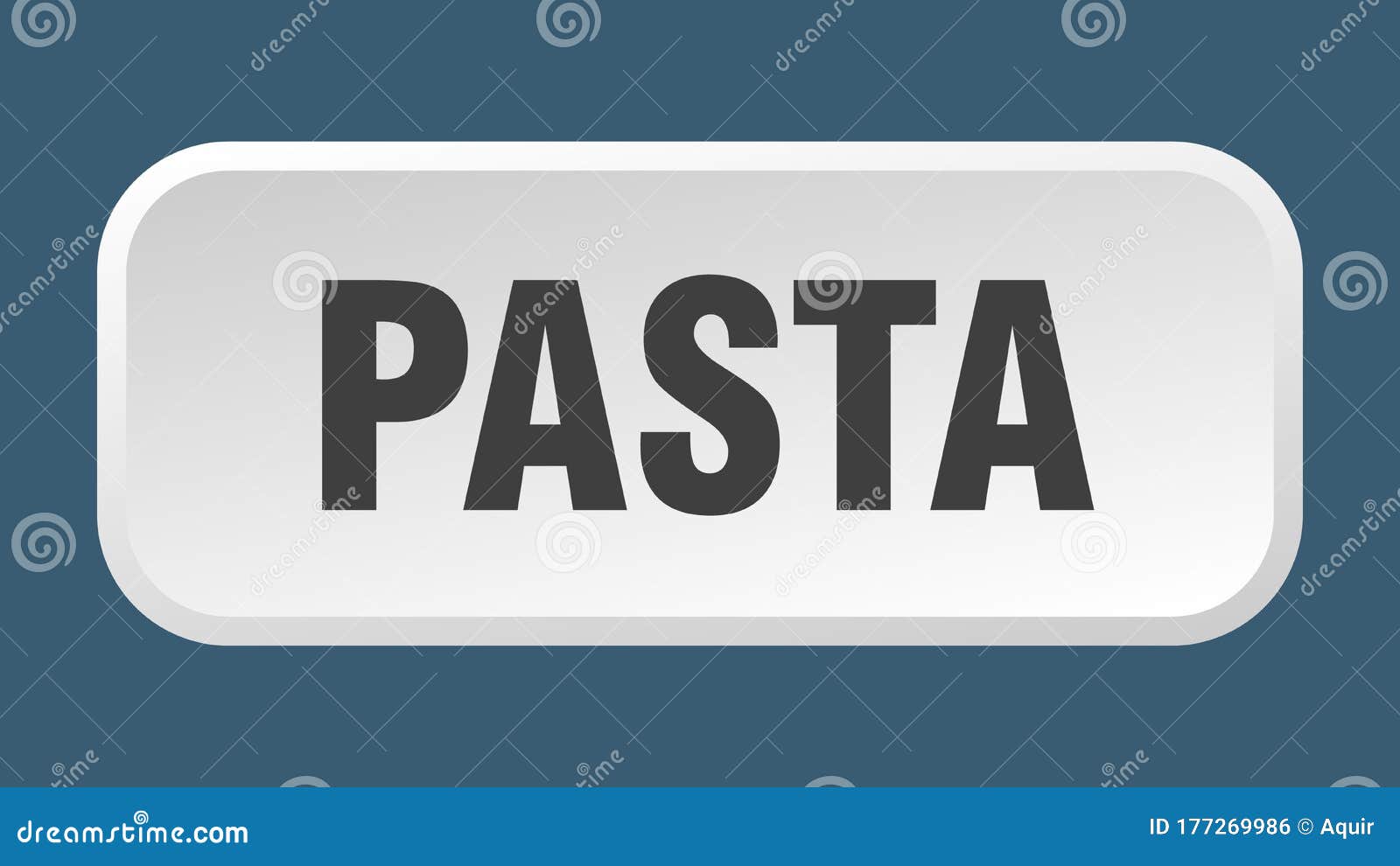 Pasta Button. Pasta Square 3d Push Button Stock Vector - Illustration ...