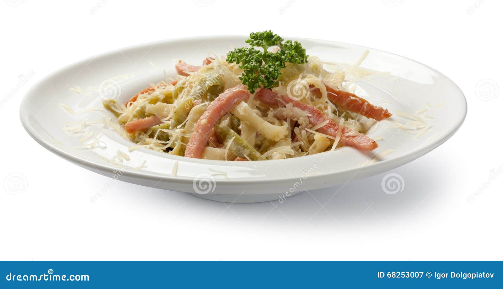 Pasta Carbonara. Front View Stock Image - Image of cream, culture: 68253007