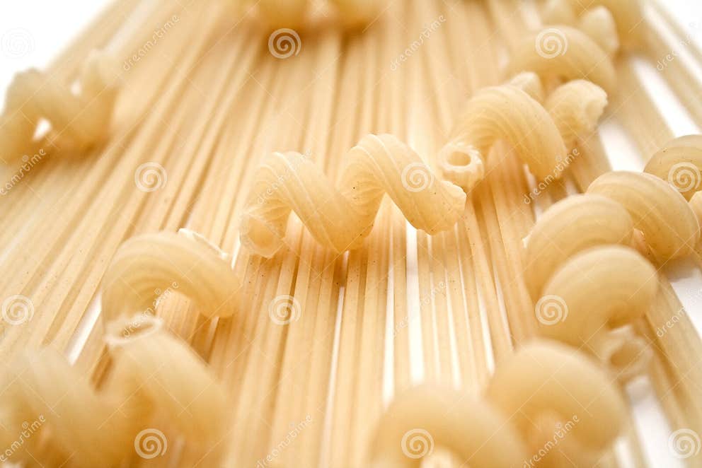 Pasta Cellentani on Long Spaghetti Stock Image - Image of cuisine, long ...