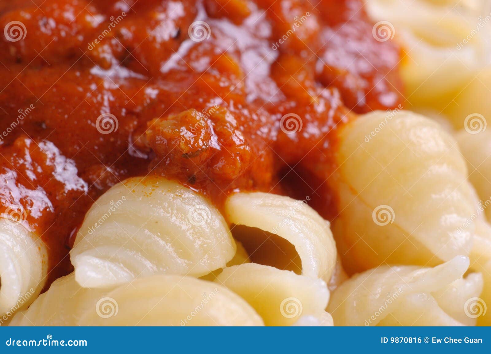 Pasta close up stock photo. Image of sauce, oregano, close - 9870816
