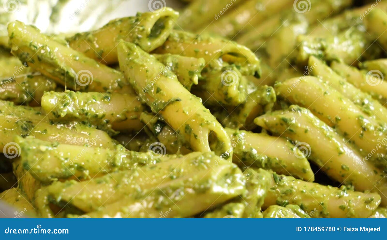 Pasta Closeup of Process of Making Cooking Penne Pasta Stock Photo ...