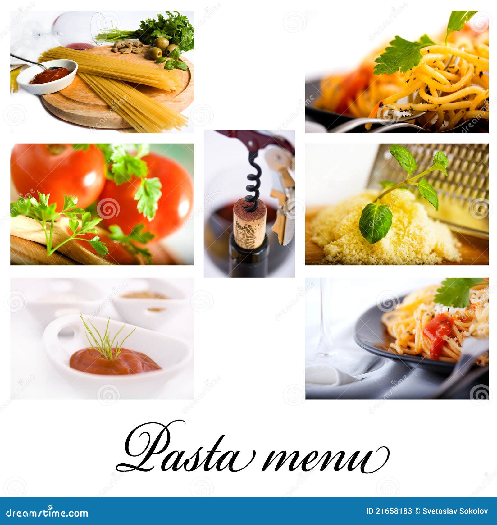Pasta collage stock image. Image of leaf, cheese, diet - 21658183
