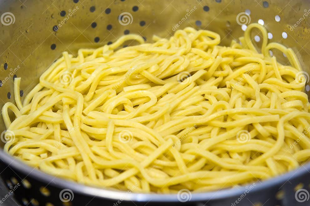 Pasta in a collander stock photo. Image of italian, appetizing - 35504776