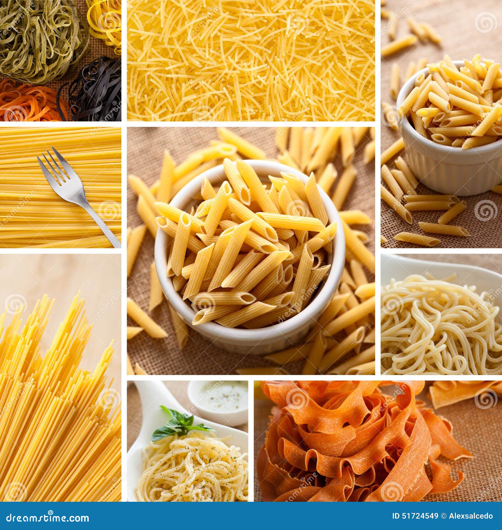 Pasta collection stock image. Image of italian, bowl - 51724549