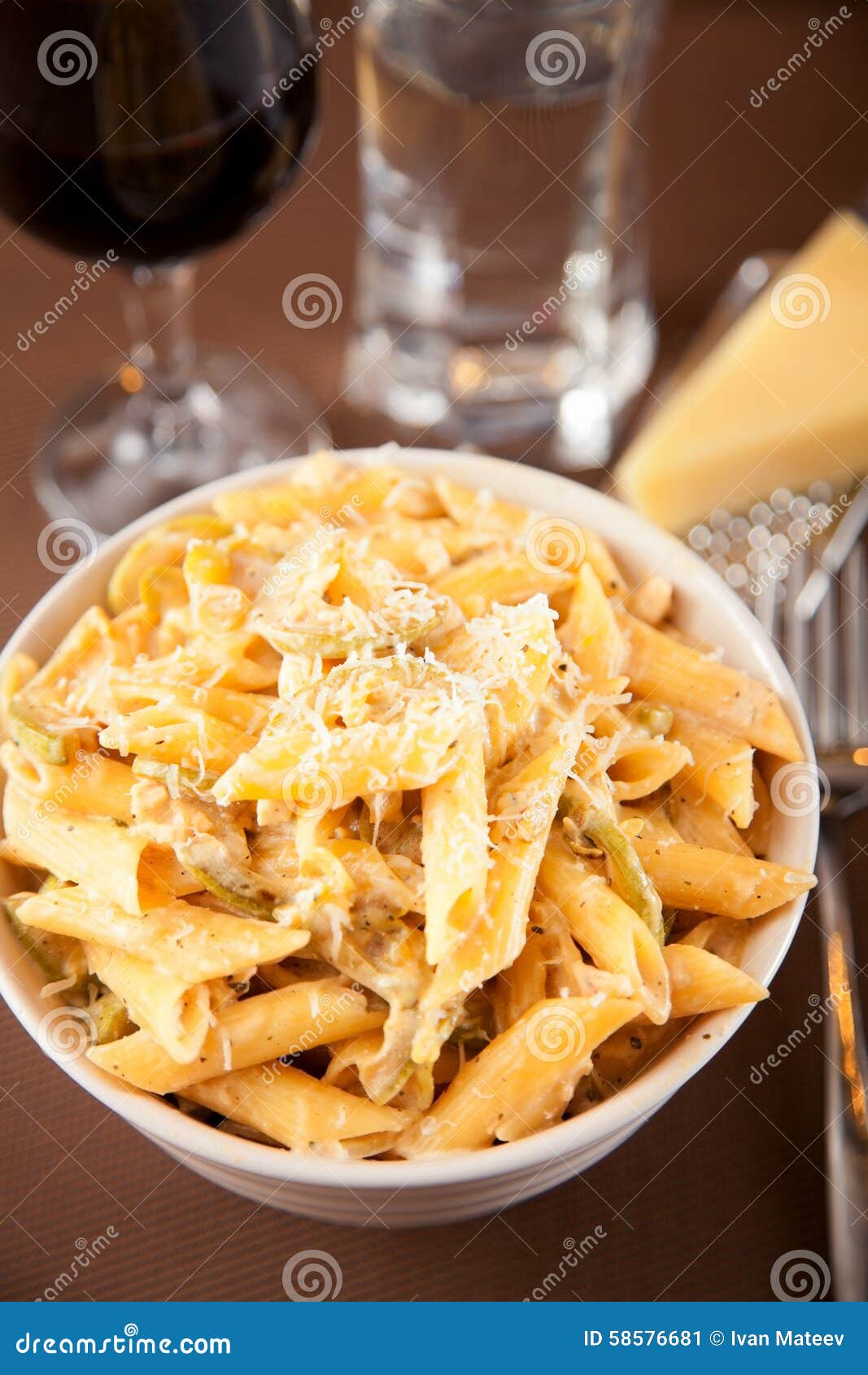 Pasta Collection - Penne with Cheese Stock Image - Image of penne, meal ...