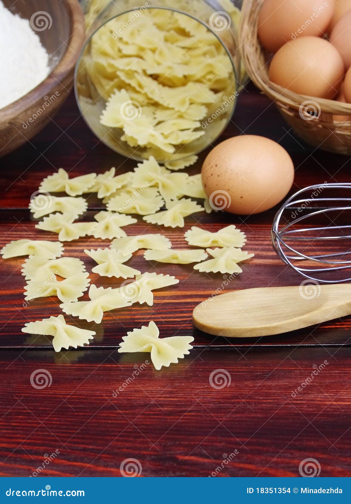 Pasta and Components for Its Preparation. Stock Photo - Image of flour ...
