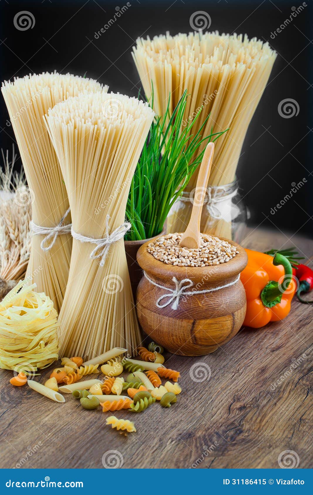 Pasta stock image. Image of healthy, local, pepper, food - 31186415