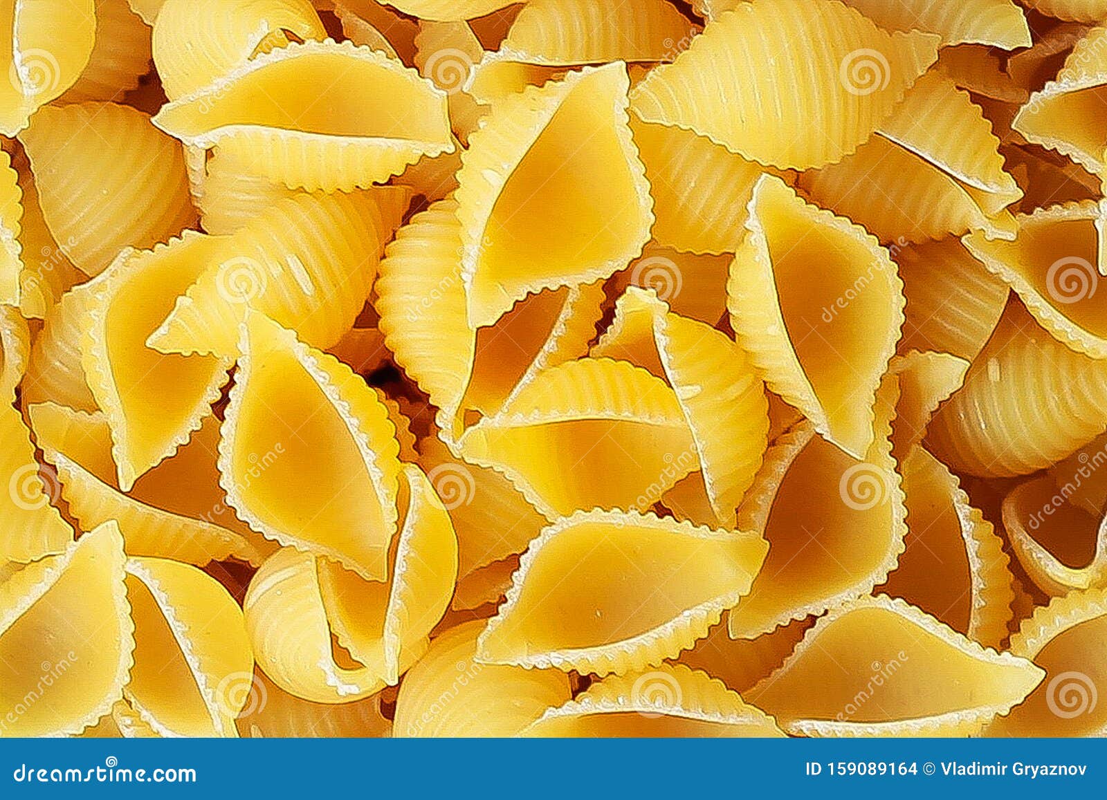 Pasta Conchiglie Rigate Seashells As Background. Stock Photo - Image of ...