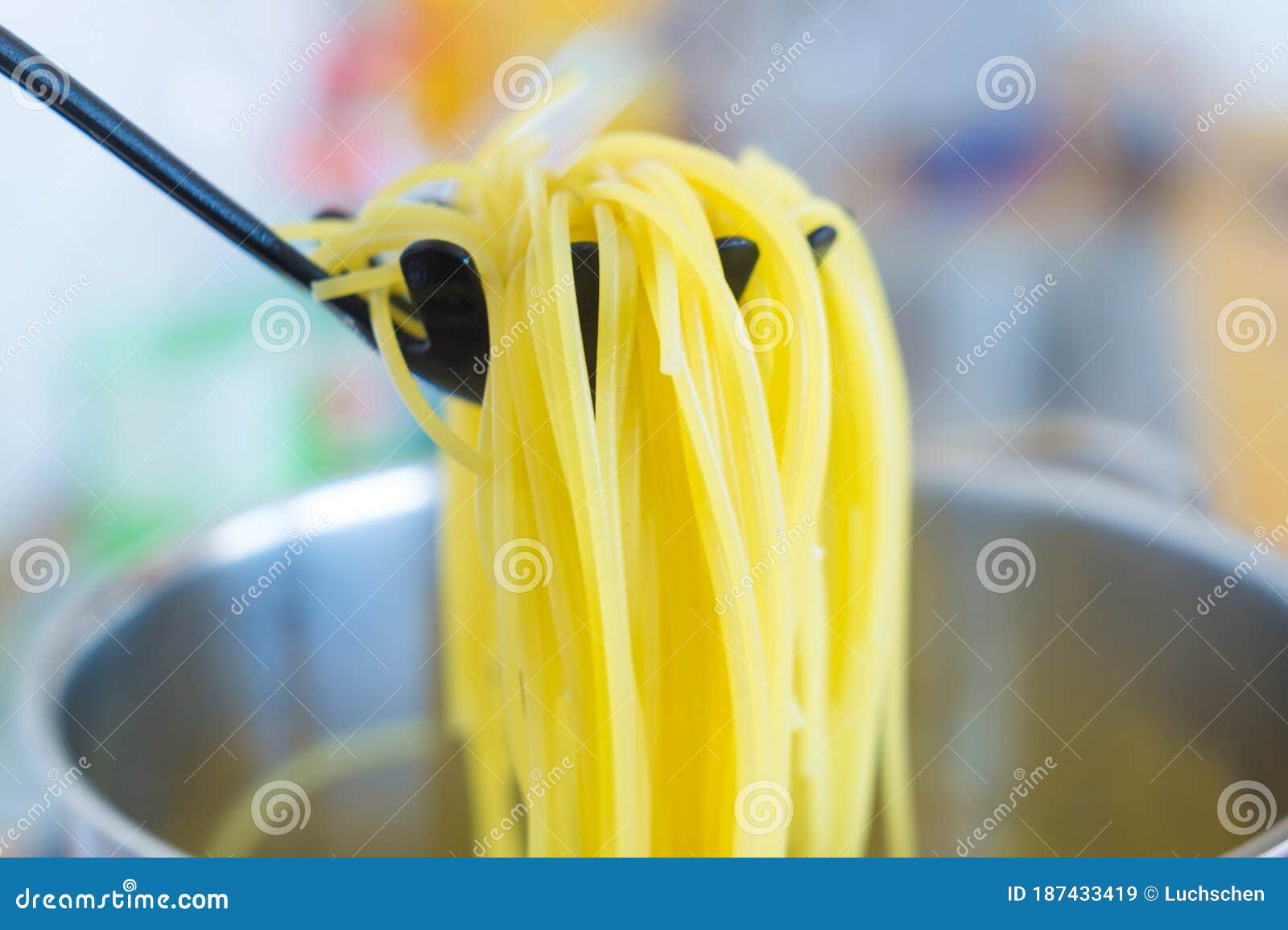 Pasta cooked in a pan stock image. Image of casserole - 187433419