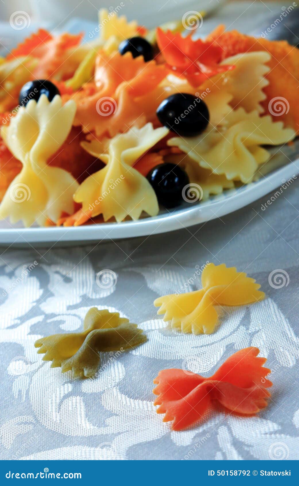 Pasta of different colors stock photo. Image of food - 50158792
