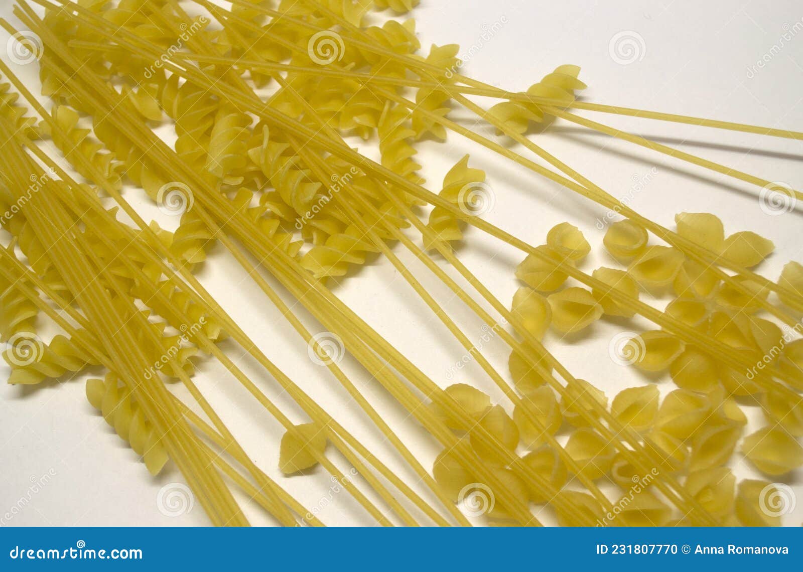 Pasta of Different Varieties and Sizes, Layouts of Pasta Stock Photo ...