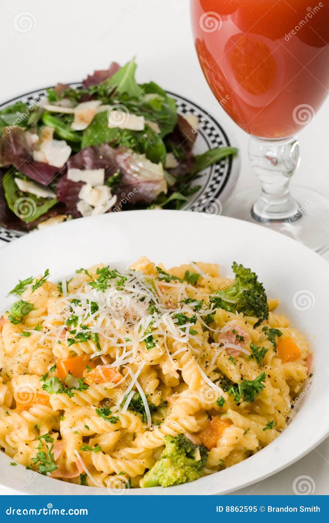 Pasta Dinner stock image. Image of pepper, broccoli, parmesan - 8862595