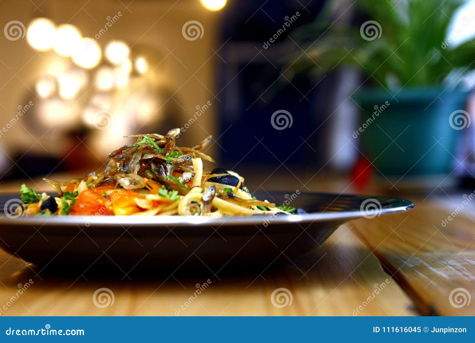 Pasta dish on a plate stock image. Image of healthyfood - 111616045