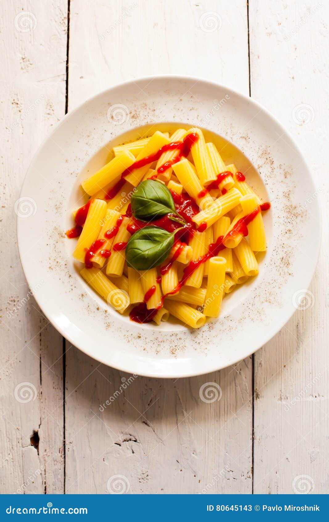 Pasta dish on the plate stock image. Image of eating - 80645143