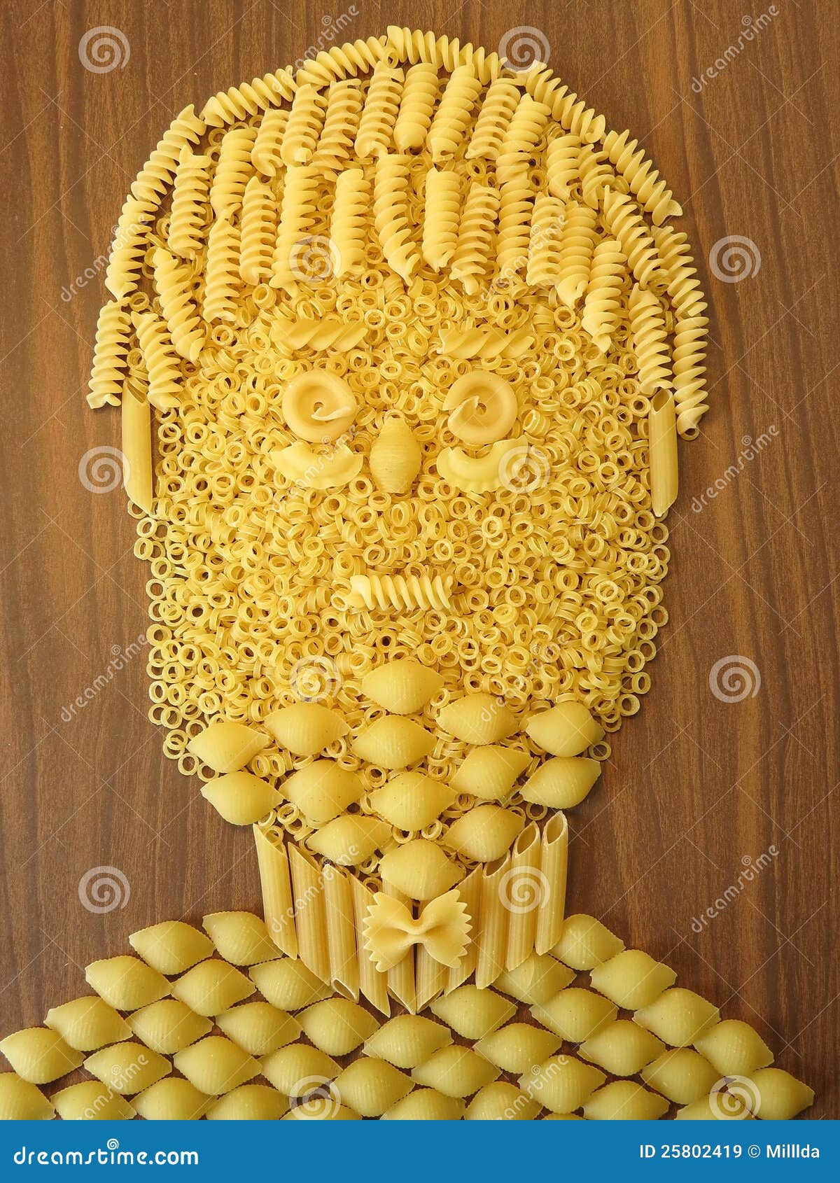 Pasta face stock image. Image of pasta, portrait, surface - 25802419