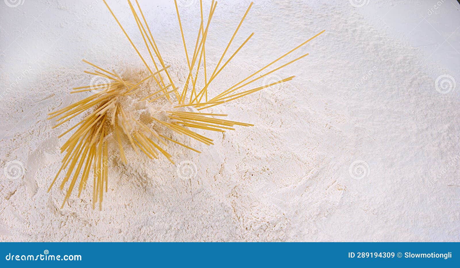Pasta Falling on Flour Against White Background Stock Image - Image of ...