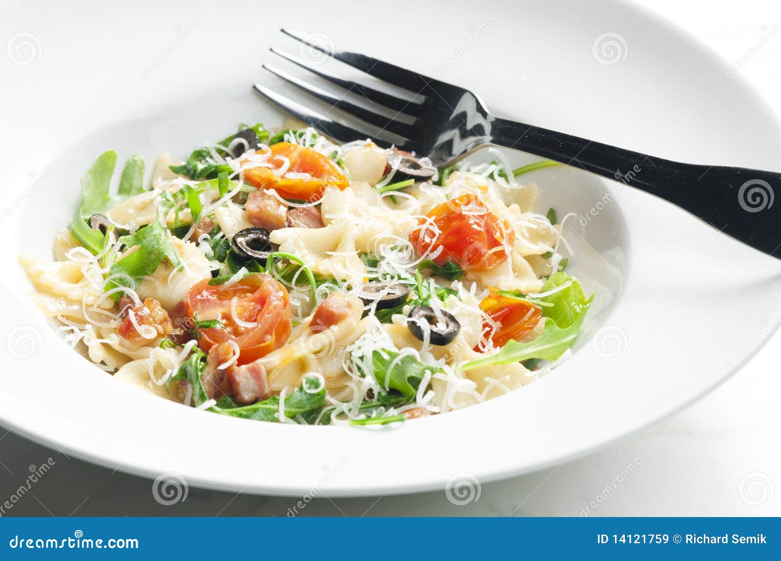 Pasta farfalle stock image. Image of italian, forks, food - 14121759