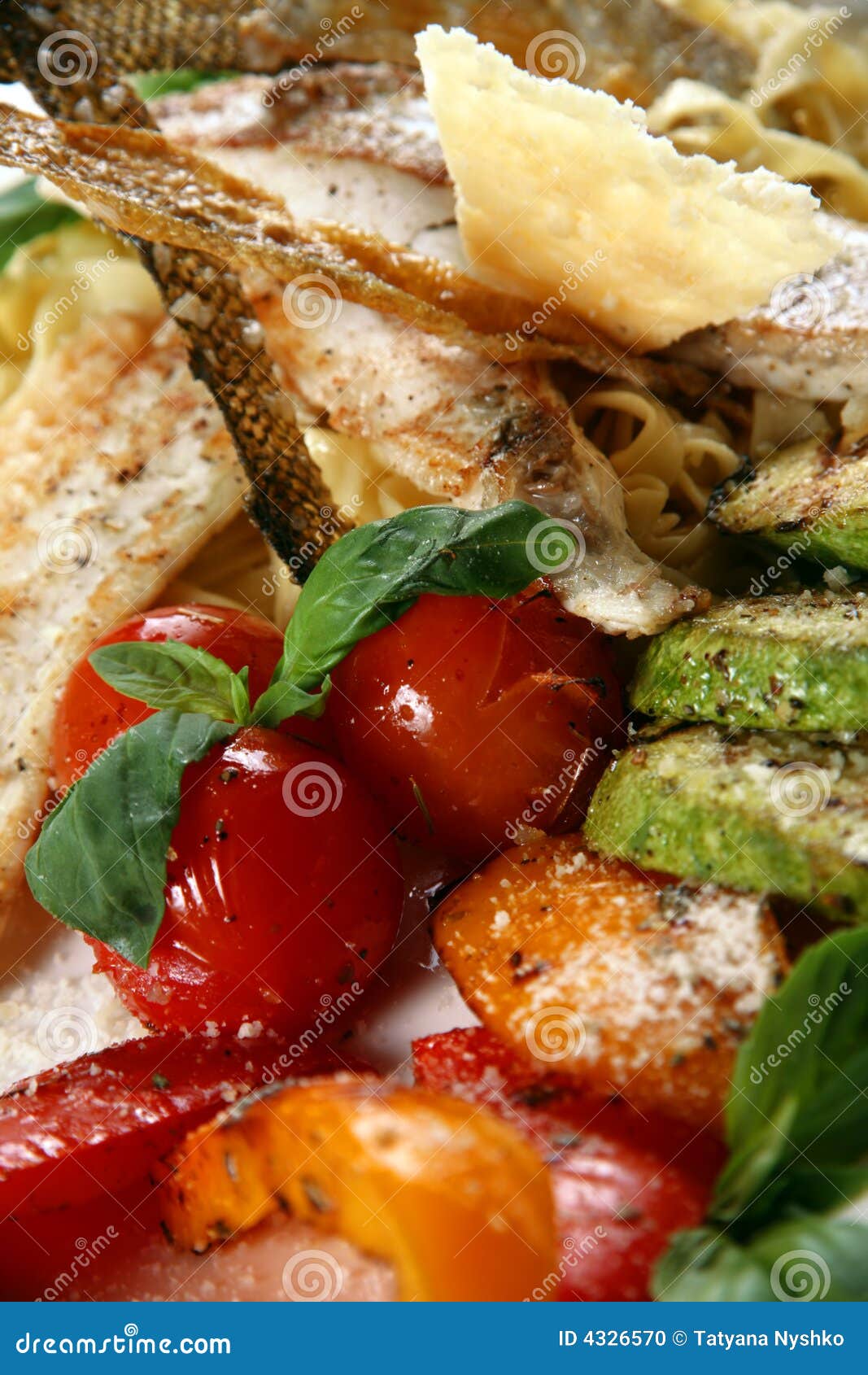 Pasta with fish stock photo. Image of tomato, sauce, fish - 4326570